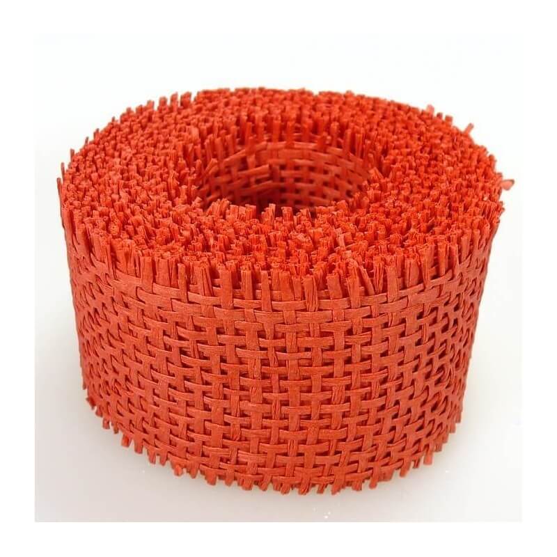 Rouleau De Ruban En Filet Rouge