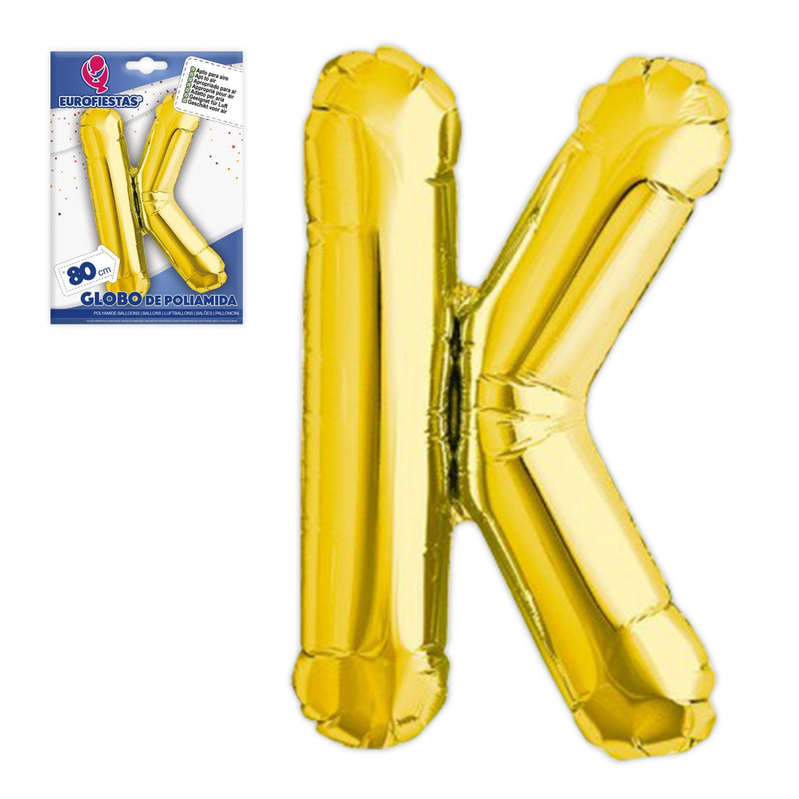 Ballon En Polyamide Lettre K Hauteur ˜80Cm.