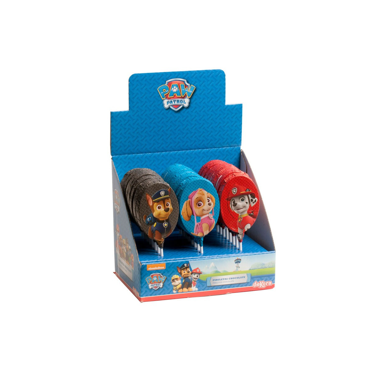 Paw Patrouille Sucettes Chocolat 30 Gr