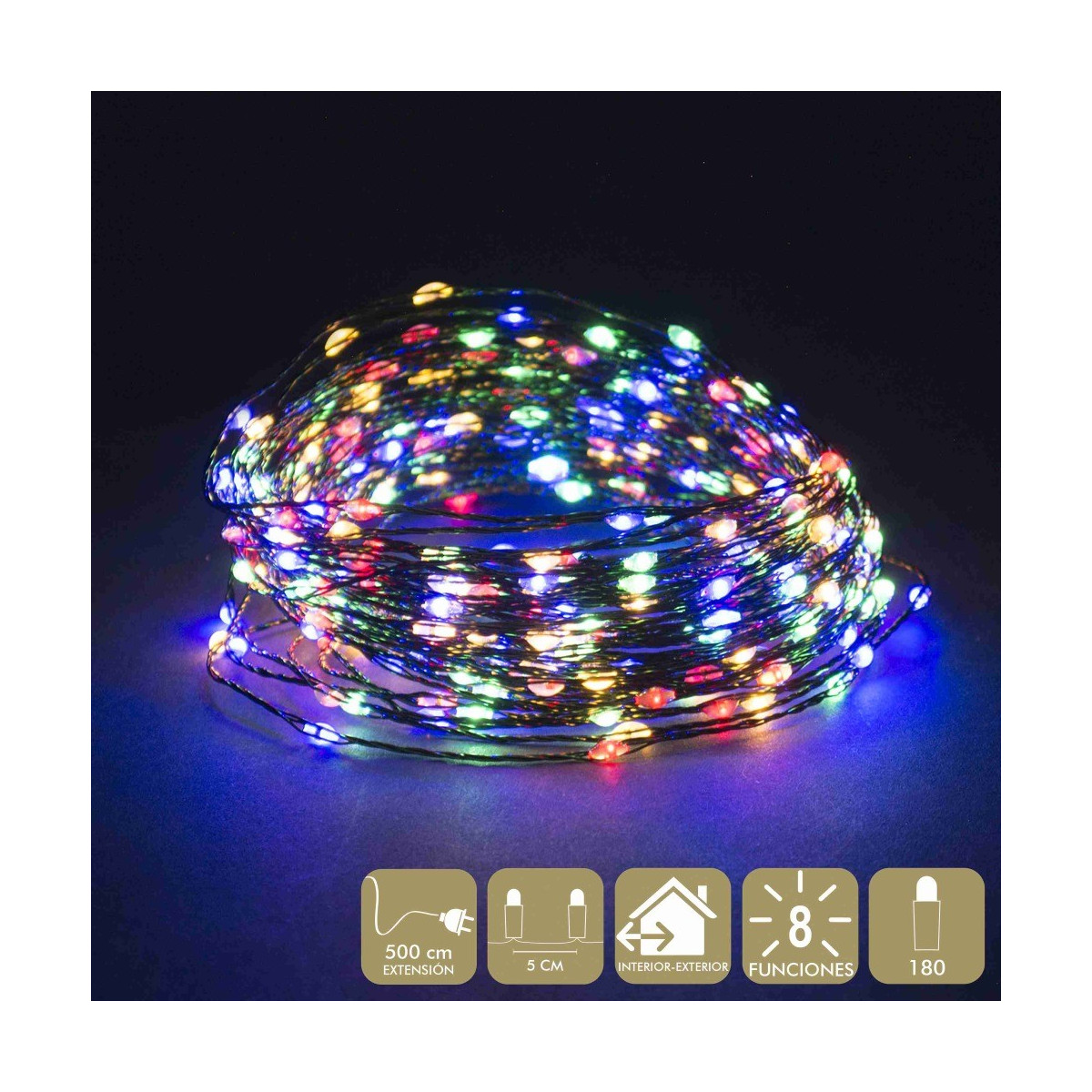 180 Fils Microled Multicolore