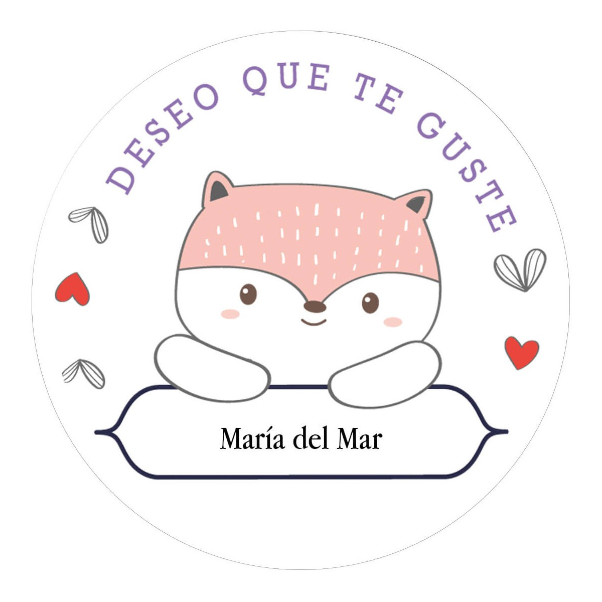 Sticker Rond Personnalisé Avec Nom Je Souhaite Qu Il Vous Plaise