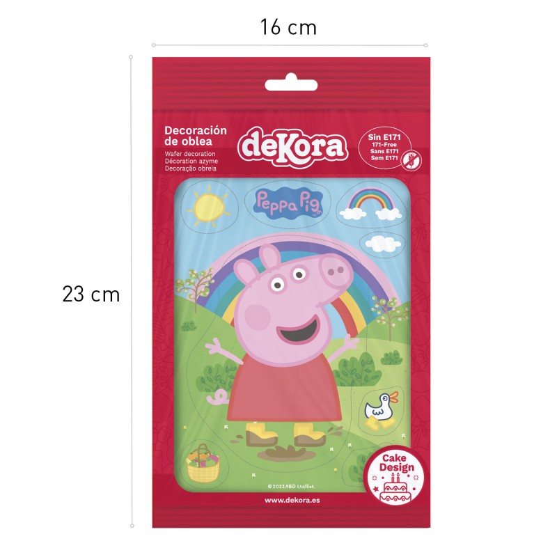 Wafer Cake Silhouette Avec Peppa Pig Design