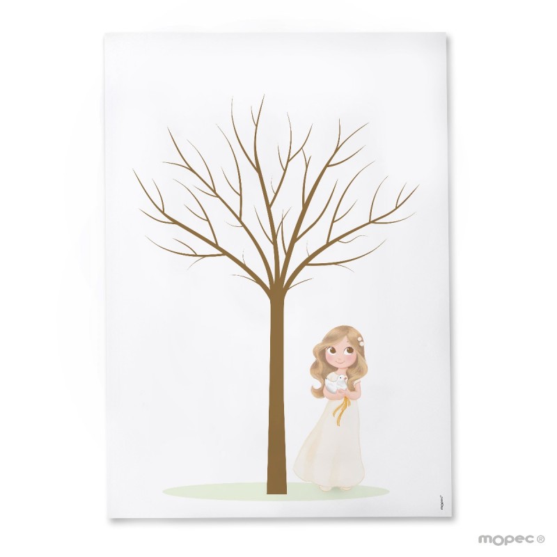 Lame De Signatures De Communion Fille Avec Colombe