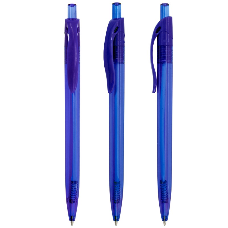 Stylo Transparent Avec Clip De Différentes Couleurs