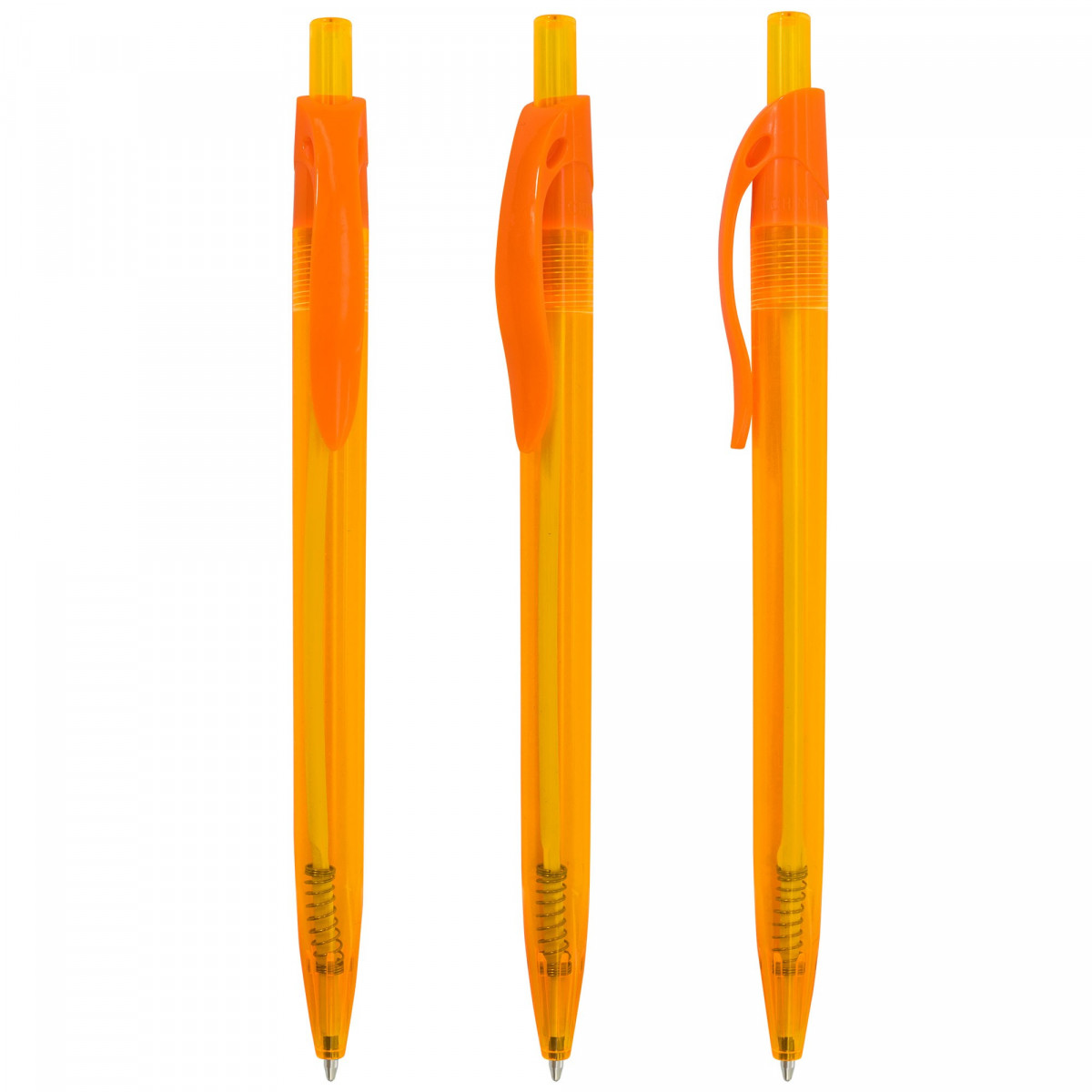 Stylo Transparent Avec Clip De Différentes Couleurs