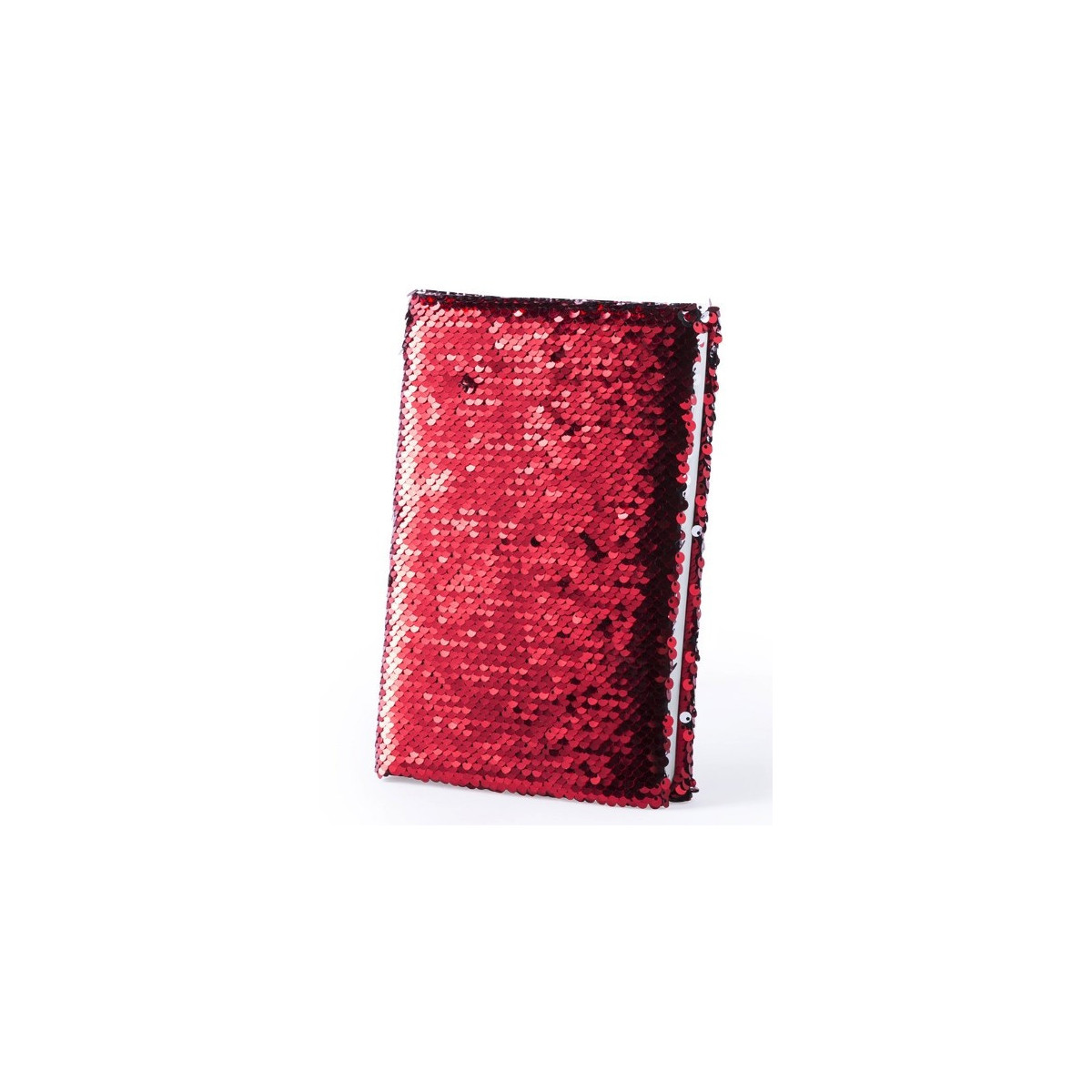 Carnet Réversible À Paillettes Brillantes Rouges Avec Stylo En Forme De ...