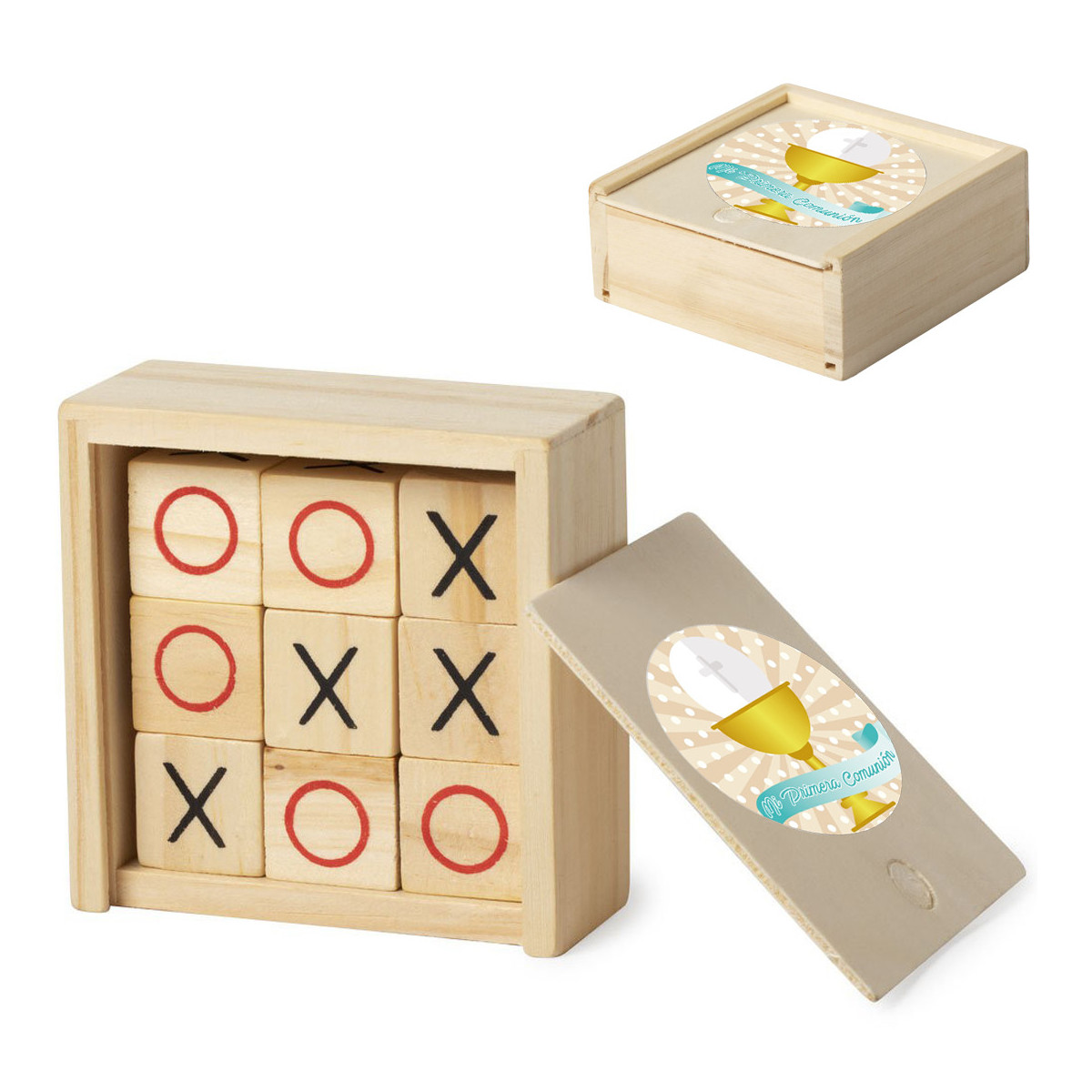 Cubes Tic Tac Toe Avec Autocollant De Communion