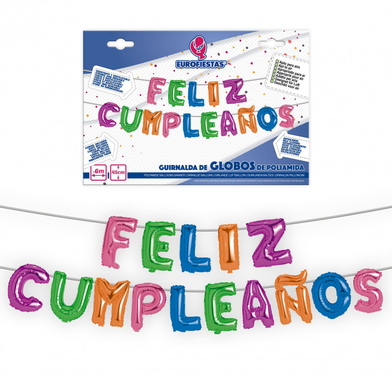 Ensemble De Ballons En Aluminium Joyeux Anniversaire Coloré
