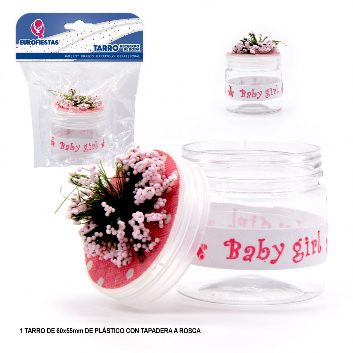 Pot Rose Bébé Fille