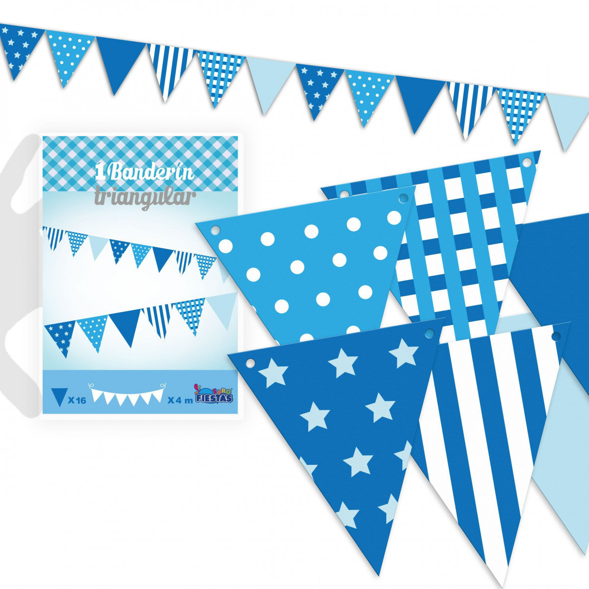 Formes Fanion Bleu 16U 4M