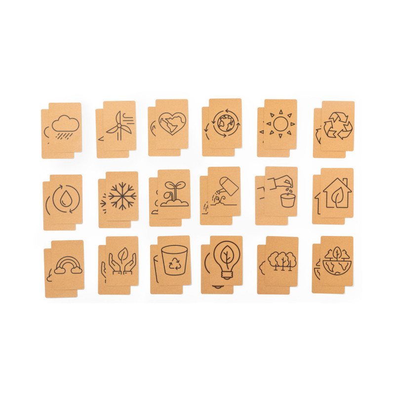 Jeu De Mémoire Cartes Sensibilisation Écologique Personnalisé Avec ...