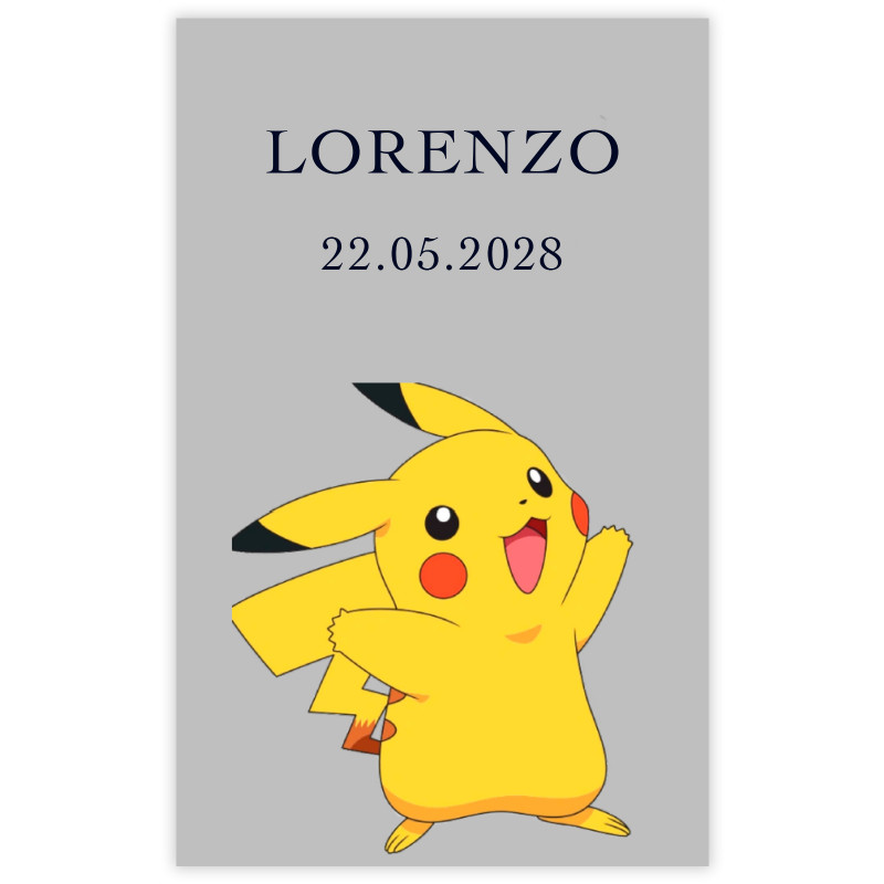 Sticker Transparent Pokémon Personnalisable 3X5Cm Pour Événements